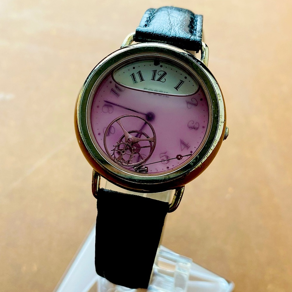 1995 Rare Fossil Floating Gears Watch Ww-8317 - Gem